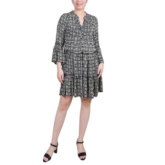 NY Collection | Dresses | Petite 34 Sleeve Tiered Dress | Poshmark